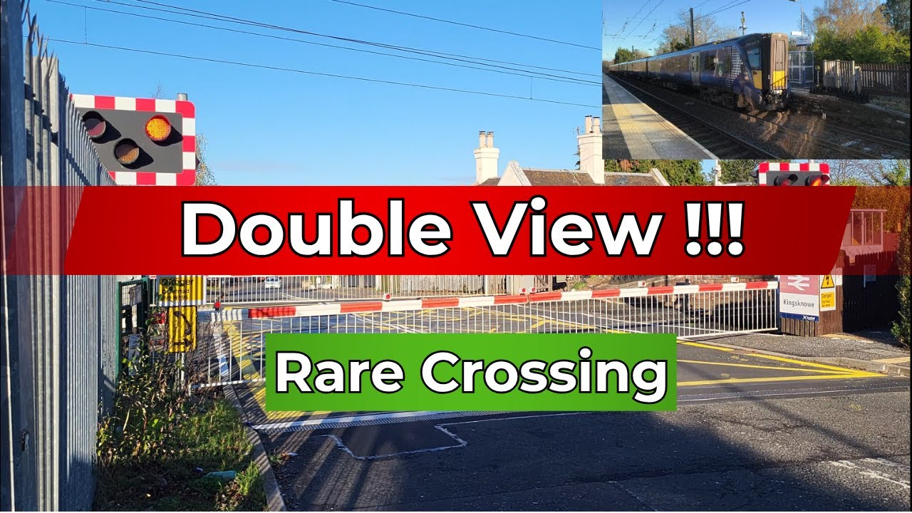 Double View! ScotRail at Edinburgh’s Rare Level Crossing - YouTube