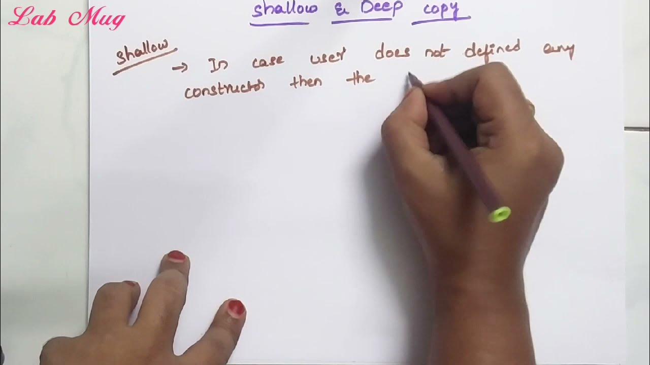 Shallow and deep copy constructors in C++|| C ++programming in telugu - YouTube