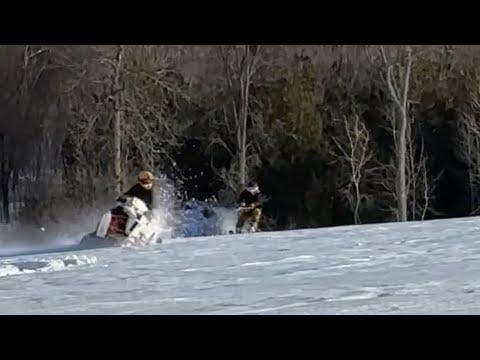 Skiing Behind Snowmobile (Round 1) - YouTube