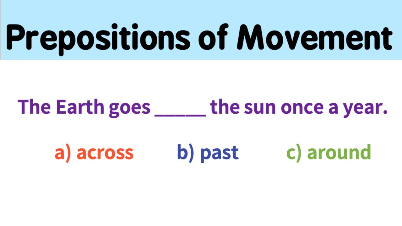 [Prepositions of motion]English Grammar - YouTube