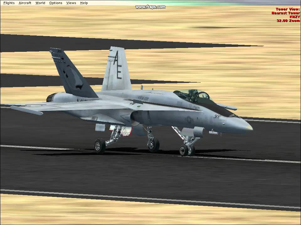FSX F18 Takeoff at North Island, SD - YouTube