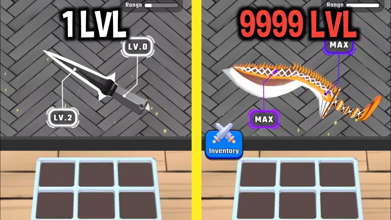 MAX LEVEL in Throw Knife Run Game - YouTube