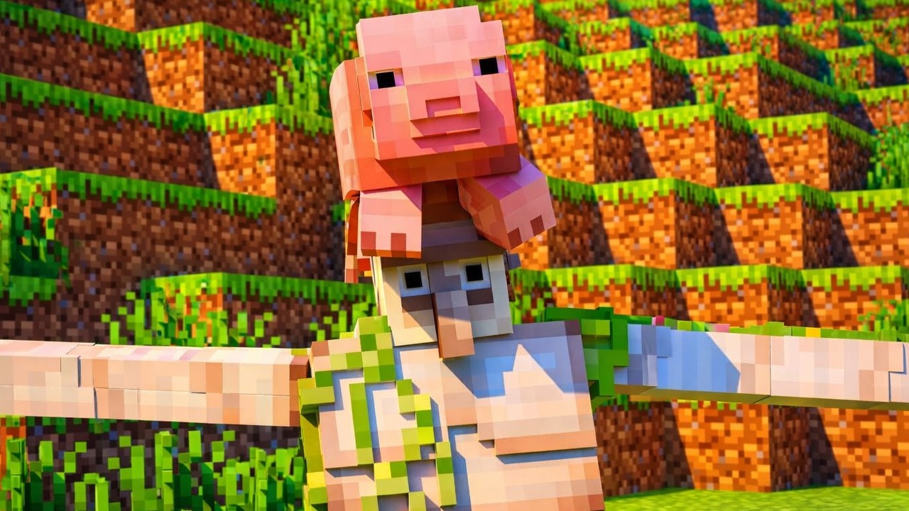 The golem is learning how to ride a pig. Minecraft animation #minecraft ...