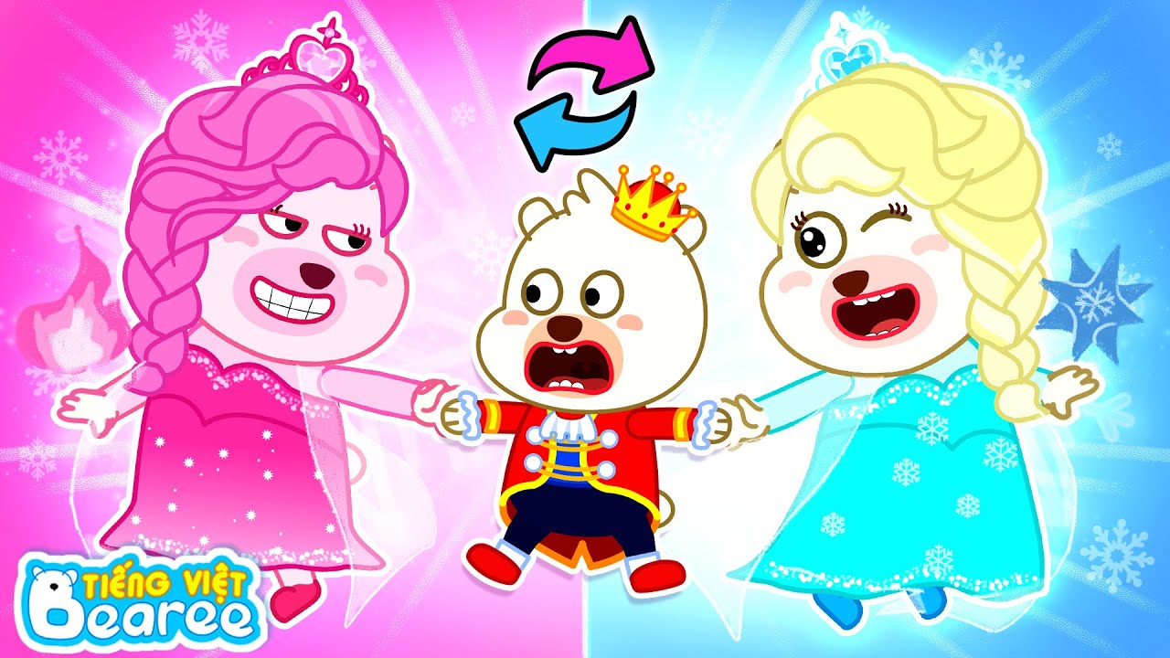 Elsa Sẽ Biến Thành Nữ Hoàng Hồng?👩🏻‍🦳 Thử Thách Công Chúa Hồng VS Xanh ...
