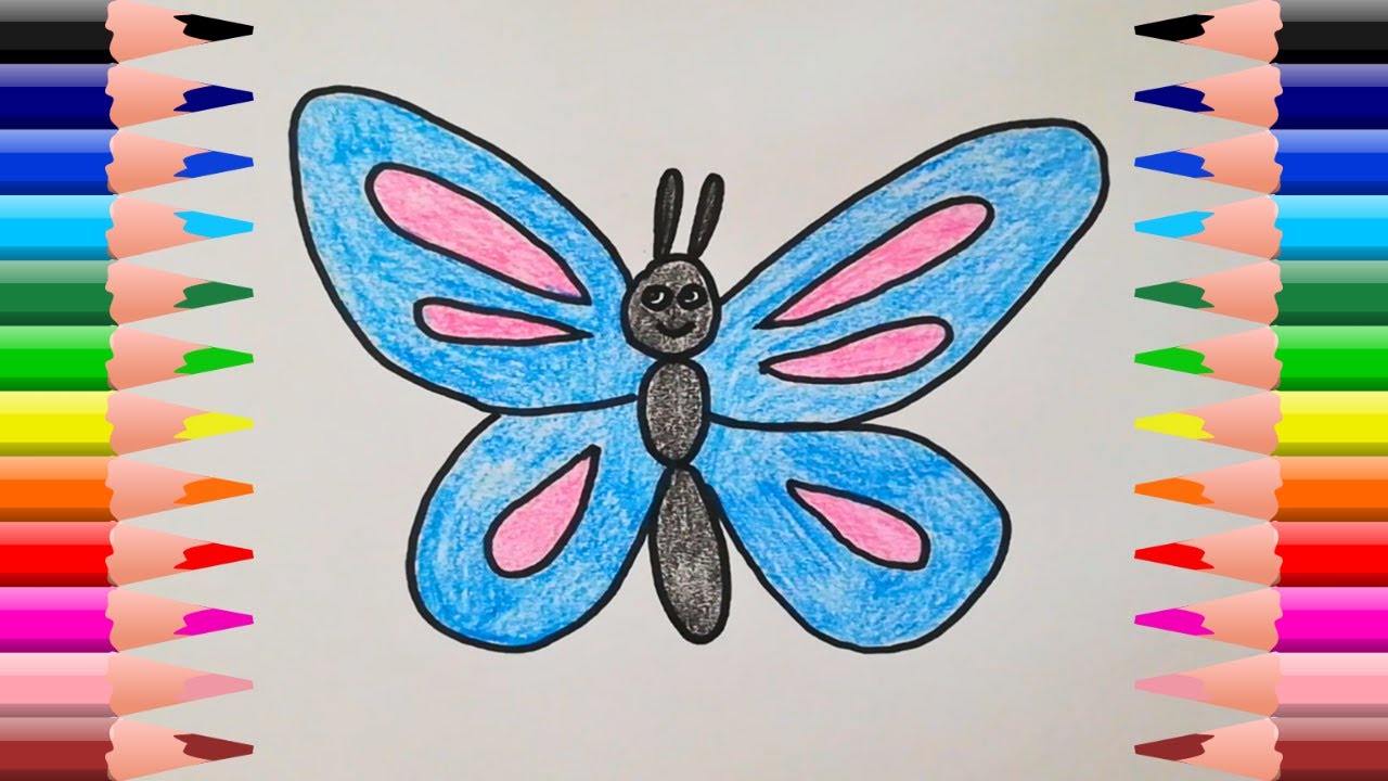 How to Draw Cute Butterfly - YouTube