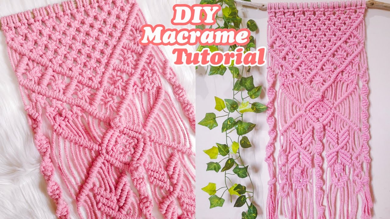DIY Macrame Wall Hanging #2 | Tutorial pemula cara membuat DIY Macrame ...