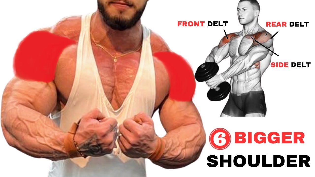 top 6 exercises for BIGGER 3D SHOULDERS - YouTube