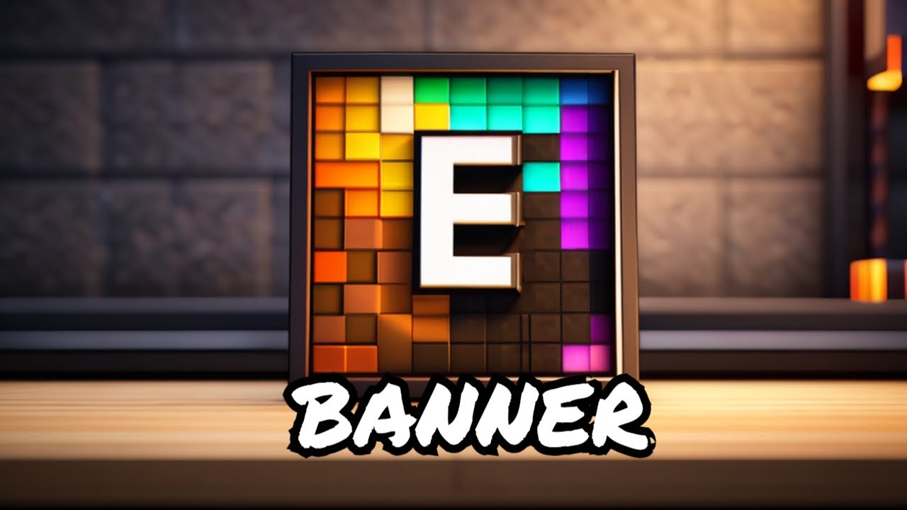 How To Make The Letter E Banner In Minecraft - YouTube