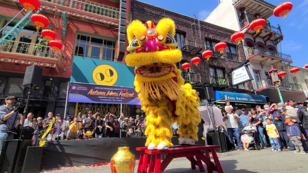 Yau Kung Moon San Francisco Autumn Moon Festival 2023 Lion Dance - YouTube