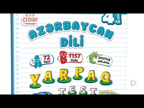 4-cü sinif Azərbaycan dili “Yarpaq Test”ləri. “Sait səslər” mövzusu.