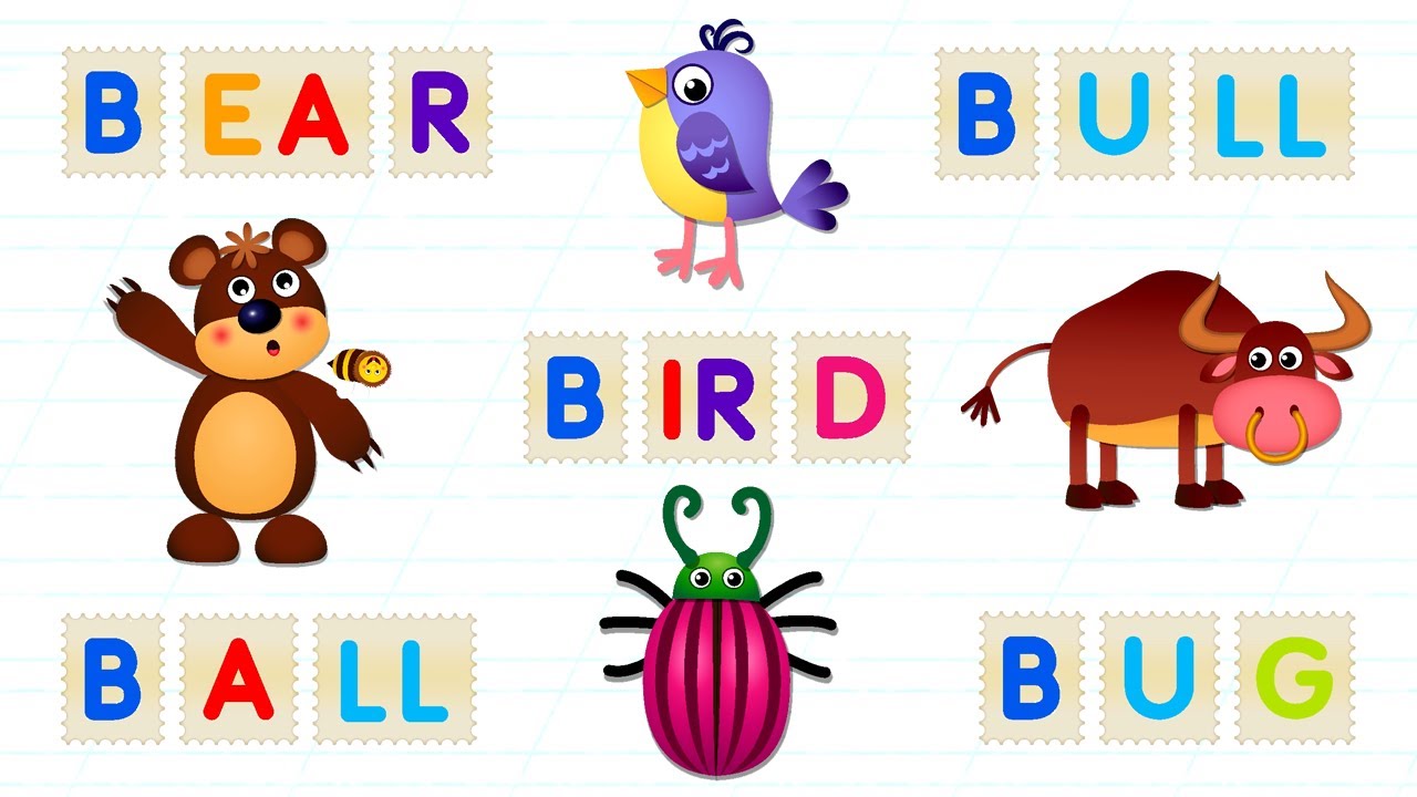 Bini ABC Phonics Academy - Letter B - BALL, BEAR, BIRD, BUG, BULL ...