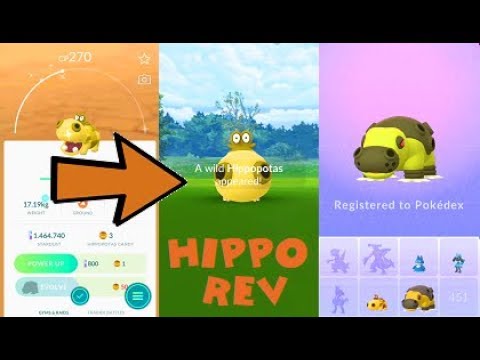 Pokemon Go Shiny Hippopotas Catch & Hippowdon Evolution After 73 Tries ...