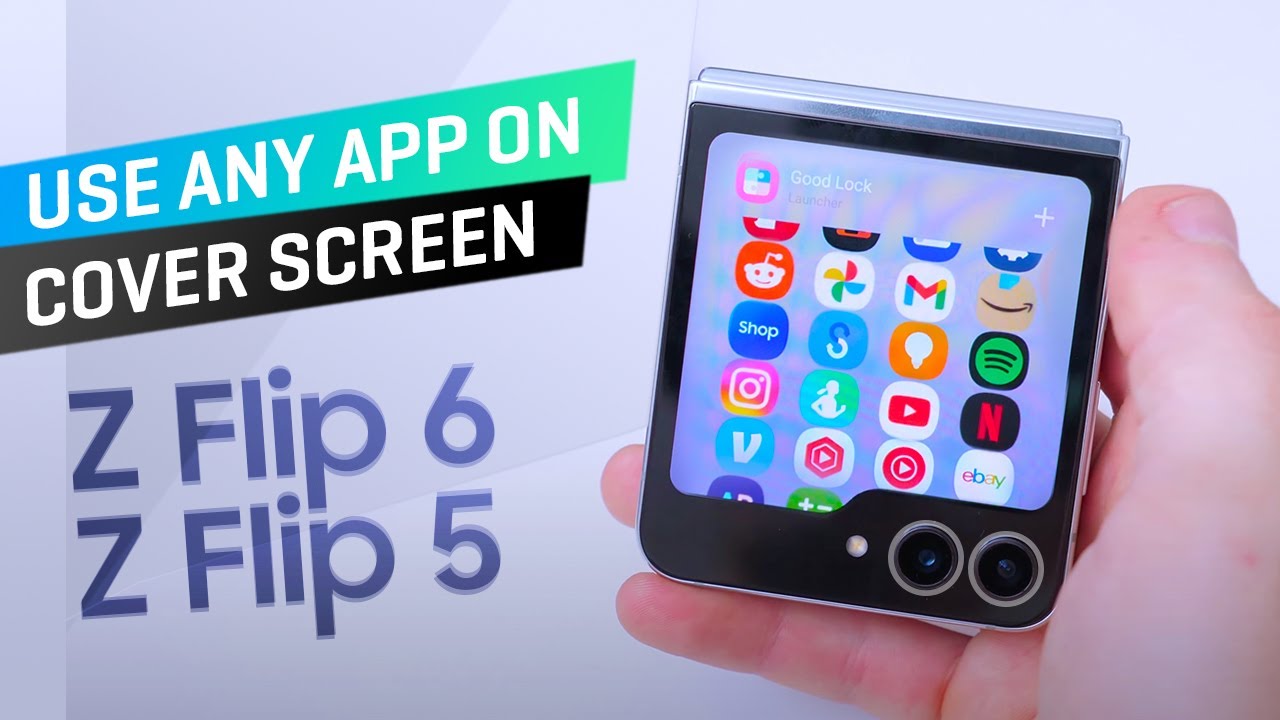Use any app on Samsung Galaxy Z Flip 6 and 5 COVER SCREEN hack with ...