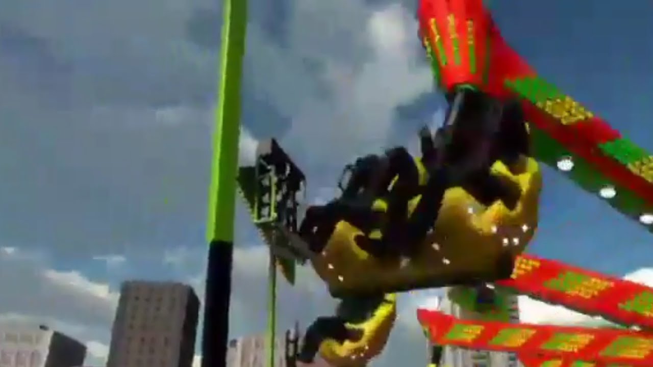 Funfair Ride Simulator 4 Spider (Tiki Jump) offride FRS4 - YouTube