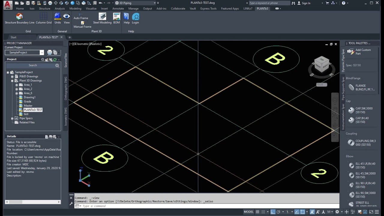 PLANTo3 3D Stick Frame for AutoCAD Plant 3D - YouTube