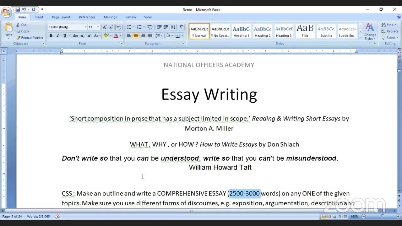 English Essay Revision Class CSS 2024 by Sir Ali Shahab NOA | #csspreparation #css #englishessay ...