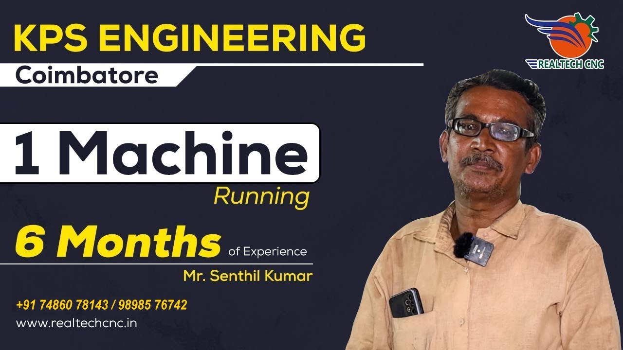 Customer Review | Coimbatore KPS Engineering | RealTech CNC Machine VD 345 - YouTube
