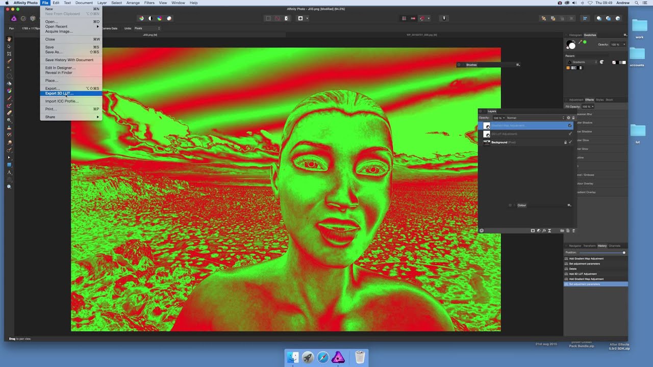How To Create LUT / gradient maps In Affinity Photo - YouTube