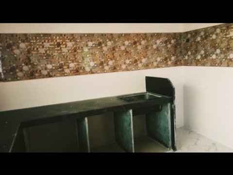 simpal kitchen wota || black patthar || golden hilaetr white tiles ...