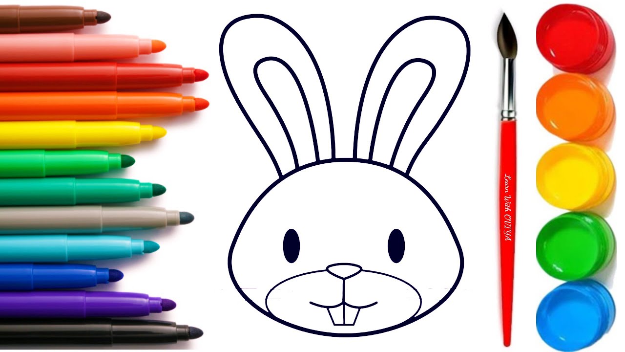 How to Draw Rabbit Head|Cute Rabbit drawing| Step by step rabbit head ...