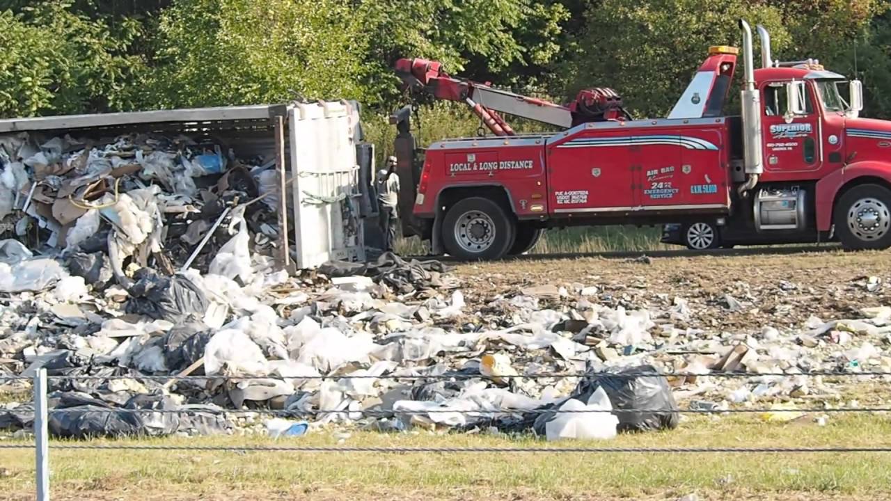 Garbage Truck Accident Ties Up 422 For Hours - YouTube