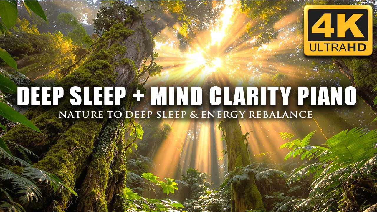 Deep Sleep & Mind Clarity 🍃Relax the Worn-Out Adults Soft Piano ...