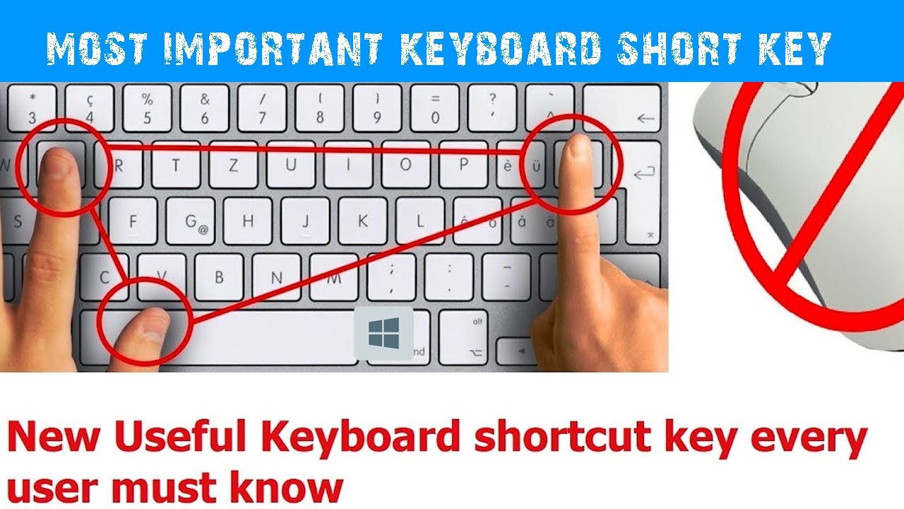 Most Important Keyboard Shortcut Key of Windows System || Keyboard ...