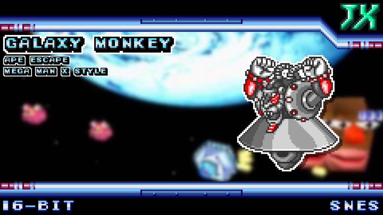 [16-Bit;SNES]Galaxy Monkey - Ape Escape【MMX Style】(Commission) - YouTube