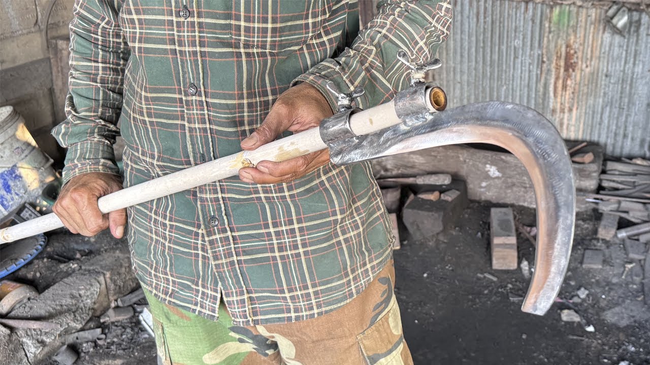 Creating a Sickle Like Tool Using Blacksmithing Techniques - YouTube