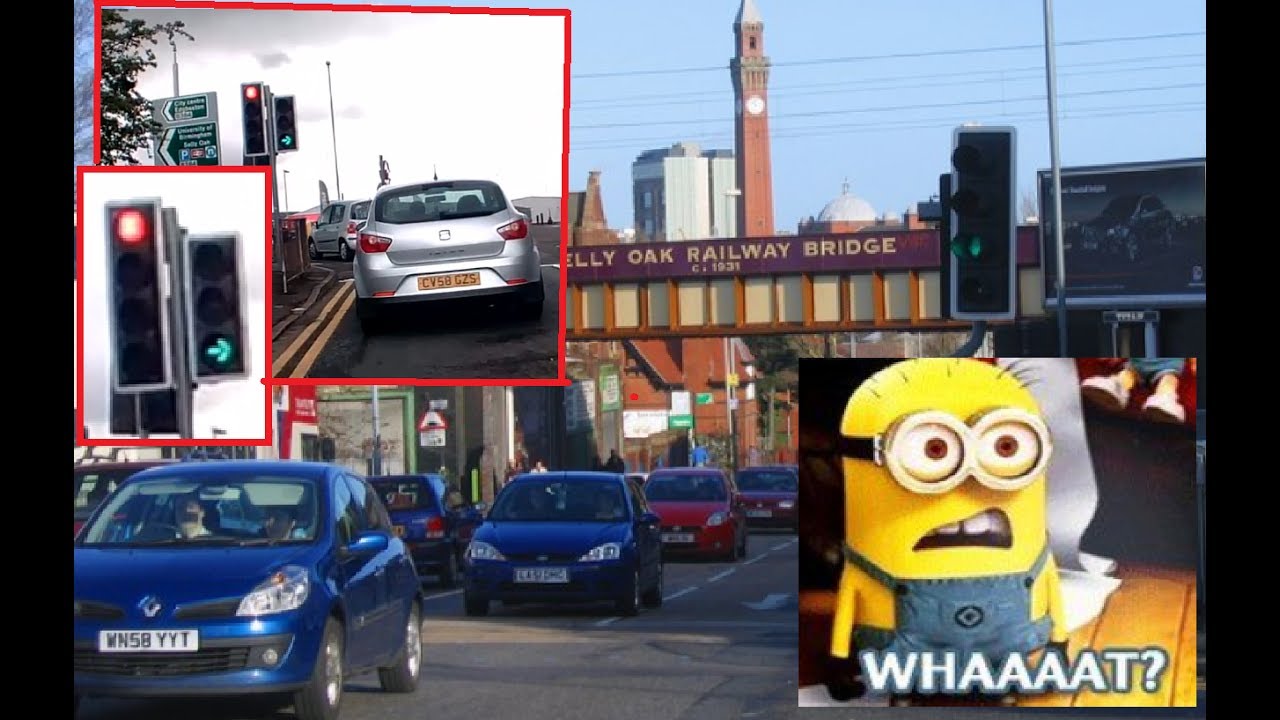 5 Motorists Jump Red Light Birmignham - YouTube