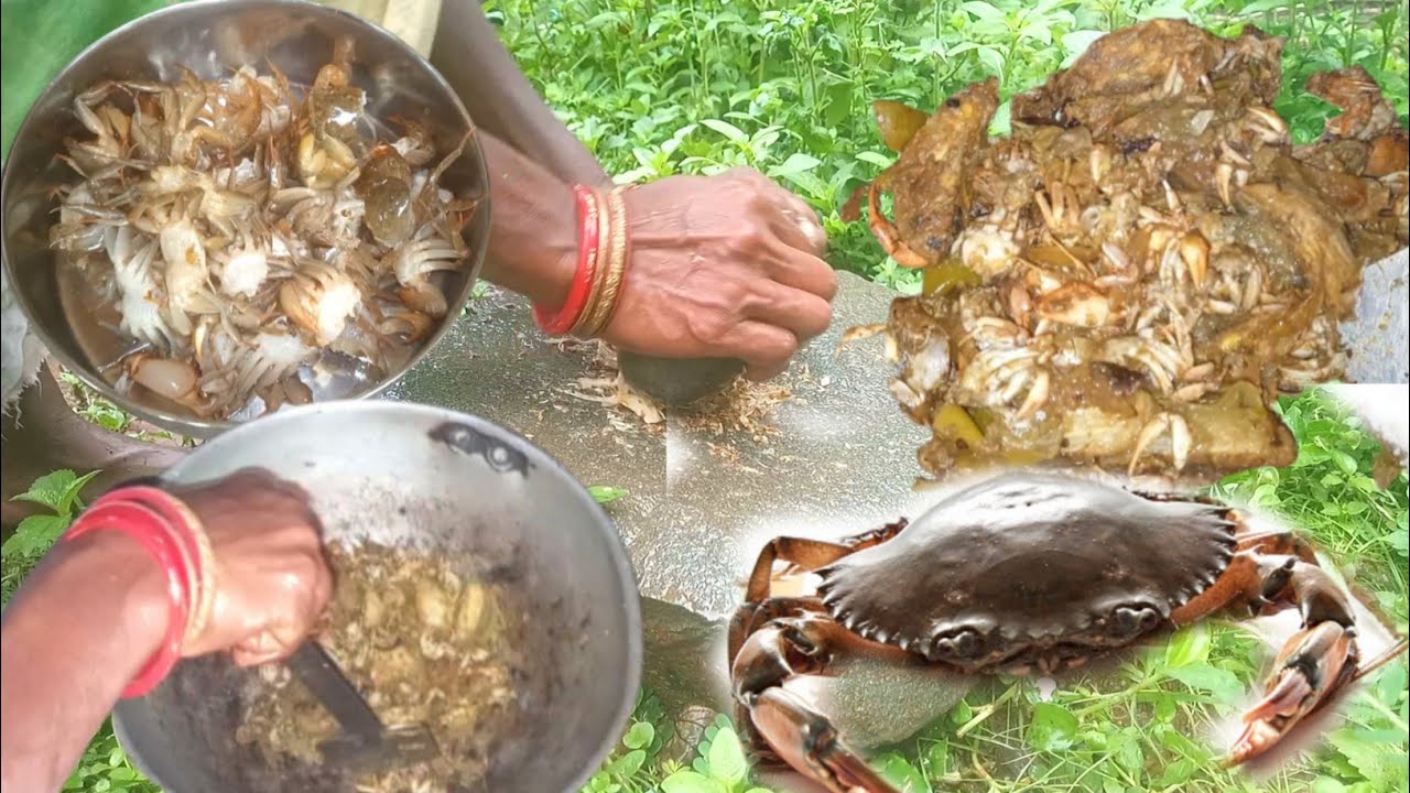 Desi Crab Curry || Indian Crab recipe|| Village cooking style|| Hansdah ...