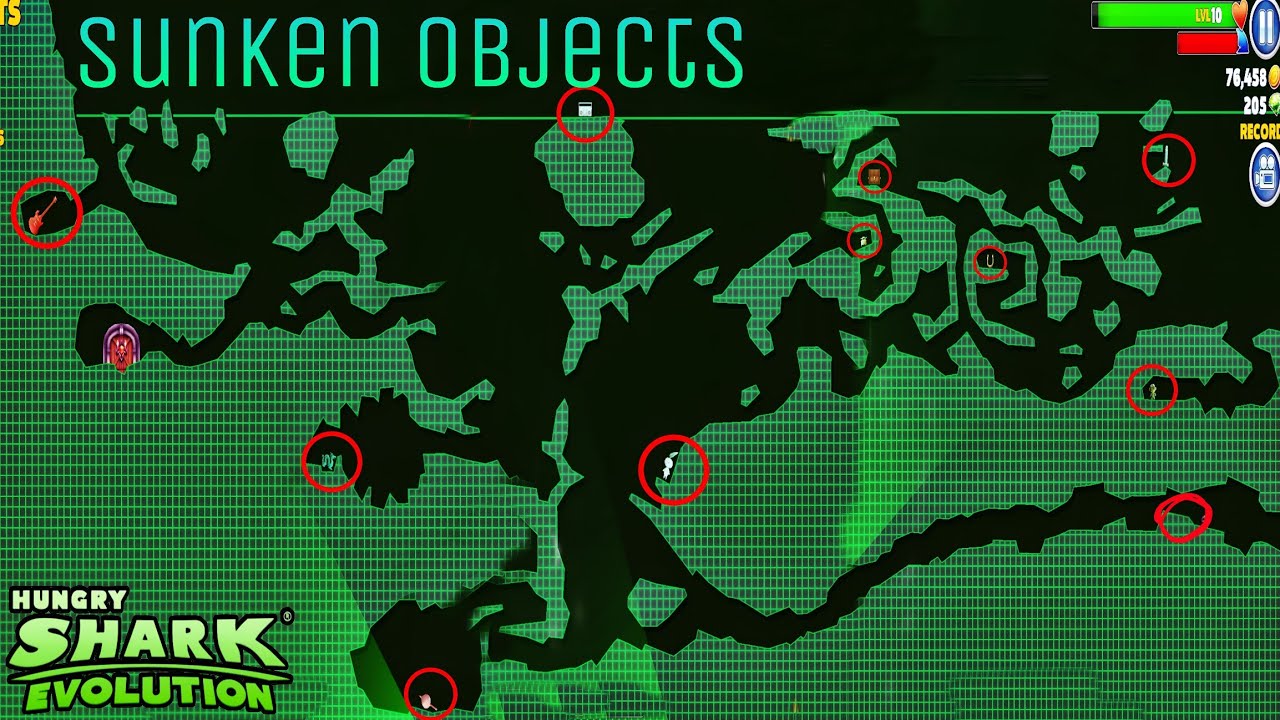 Sunken Objects in Hungry Shark Evolution ||Gamenath @Gamenath.gaming ...