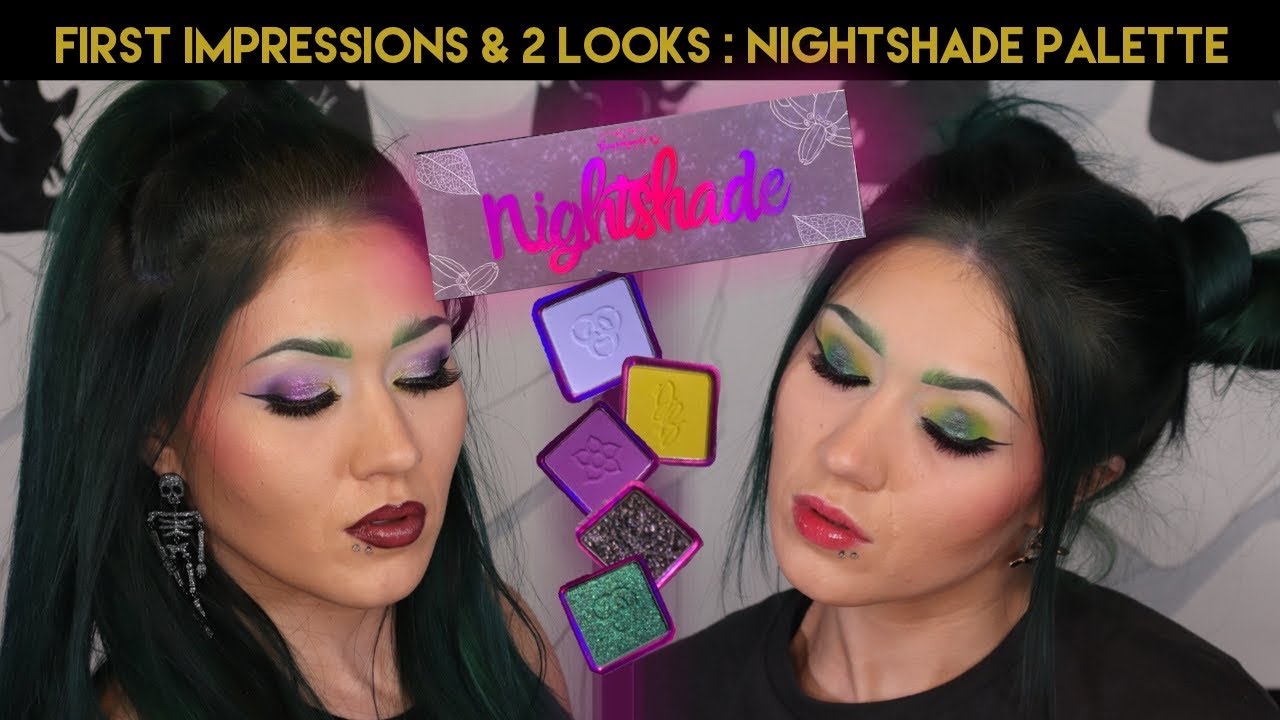 🌱 First Impressions Fri-YAY + 2 Looks : Nightshade Palette 🌱 Spooky ...