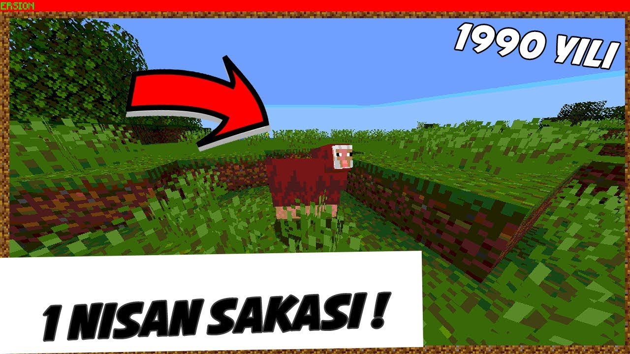 MİNECRAFT'IN 1 NİSAN ŞAKASI ! (1990 YILINDA MİNECRAFT) - YouTube