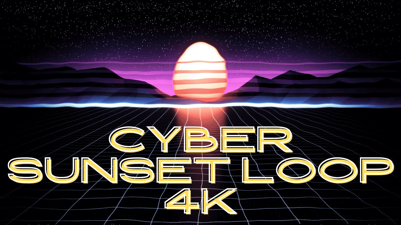 Cyber Sunset Loop with Different Settings | 4k60FPS - YouTube