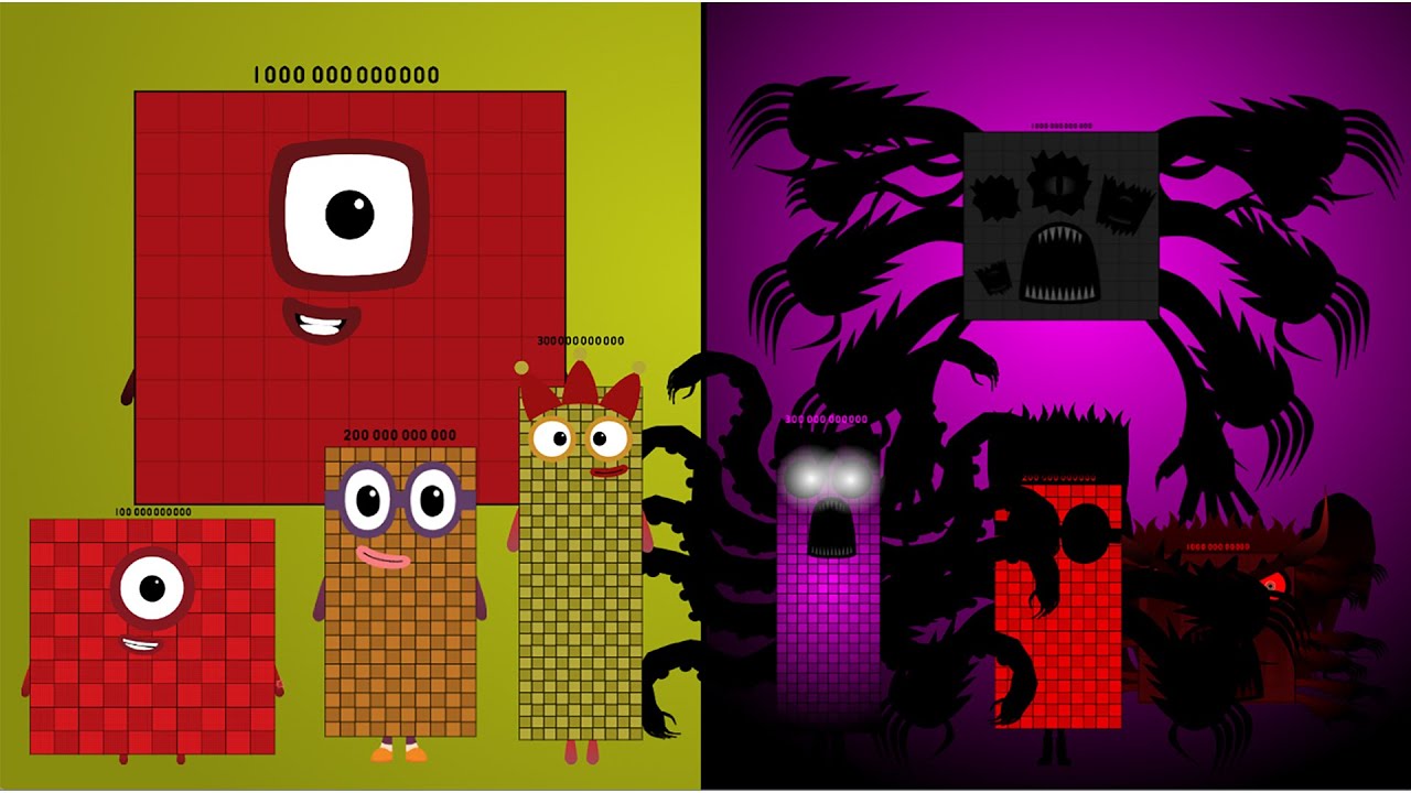 Numberblocks Band Re take! From (100B-1Q) But Normal VS Uncanny But ...
