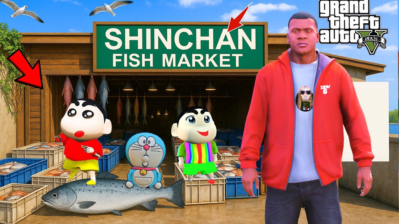 GTA 5: Shinchan and Franklin Start a Fish Market in Their Garage in Gta ...