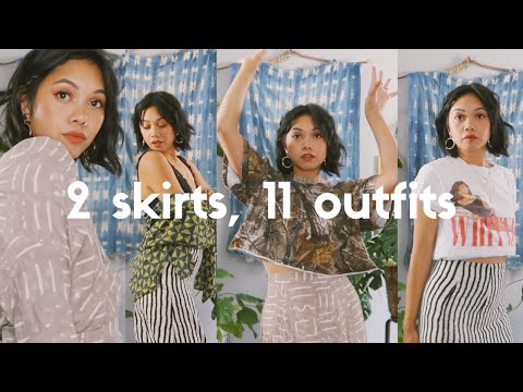 HOW TO STYLE A MIDI SKIRT - 2 skirts, 11 ways | HellaJam