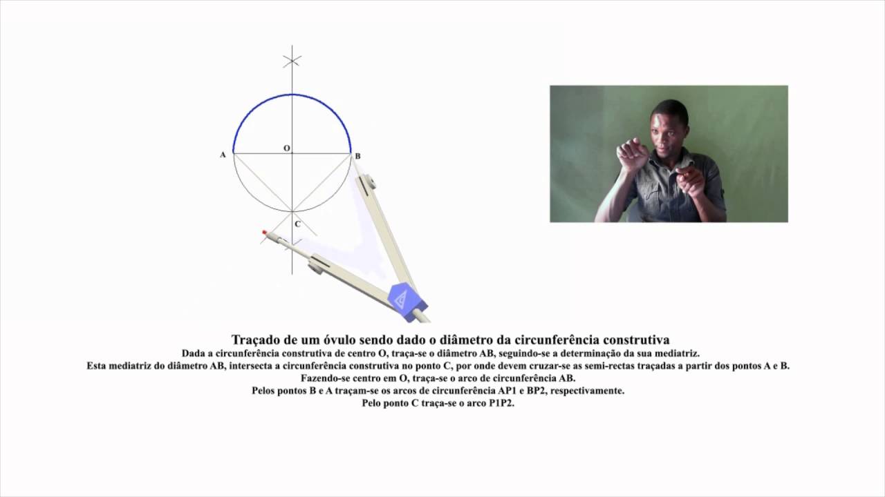 30 - Traçado de um óvulo sendo dado o diâmetro da circunferência ...