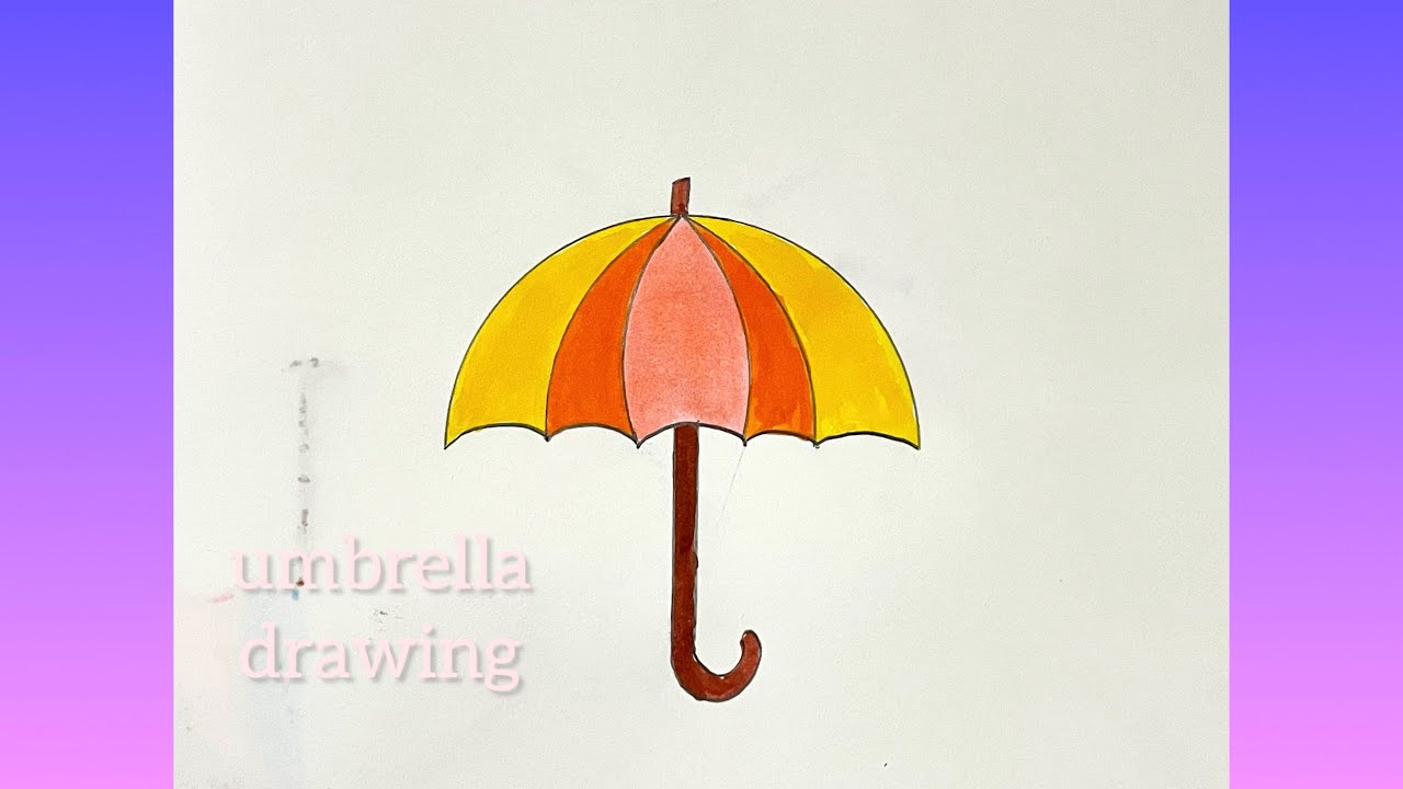 how to draw a umbrella | umbrella drawing - YouTube