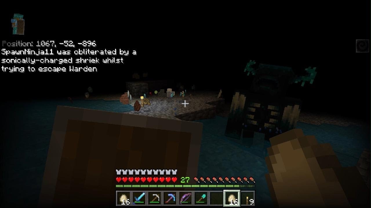 Warden Attack Minecraft - YouTube