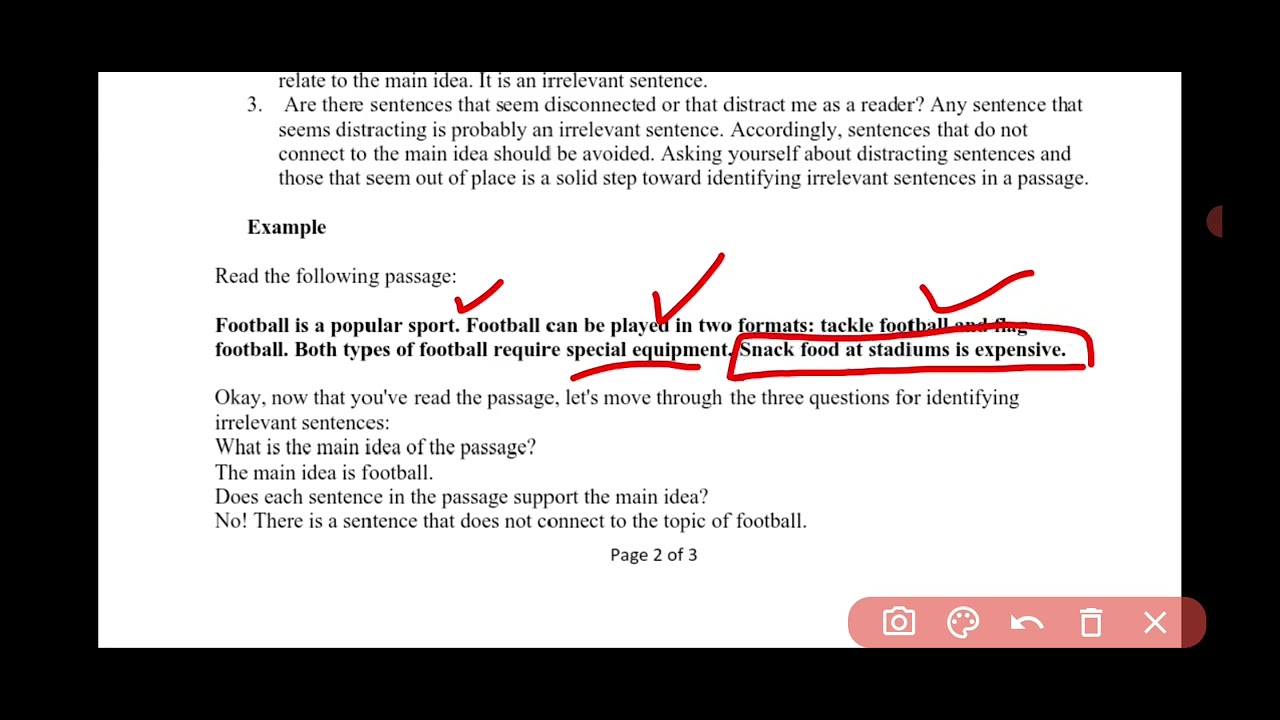 How to distinguish relevant and irrelevant information . BS English ...