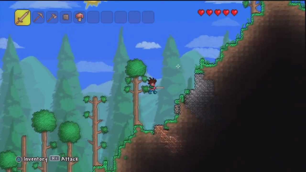 Checking out Terraria on the PS3 [1] - Love the controls! - YouTube