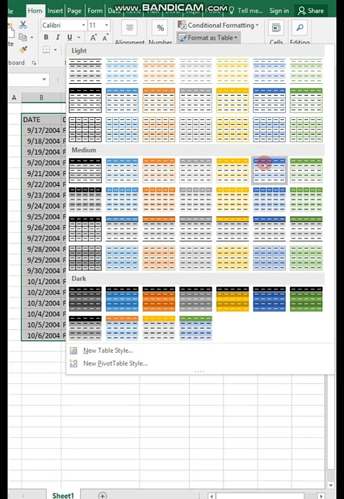 Format As Table Exceltips Excel Exceltricks Exceltutorial Exceltipsandtricks