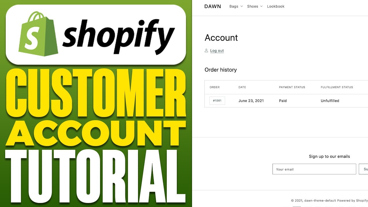 Shopify Customer Accounts Tutorial | How To Enable And Use Customer ...