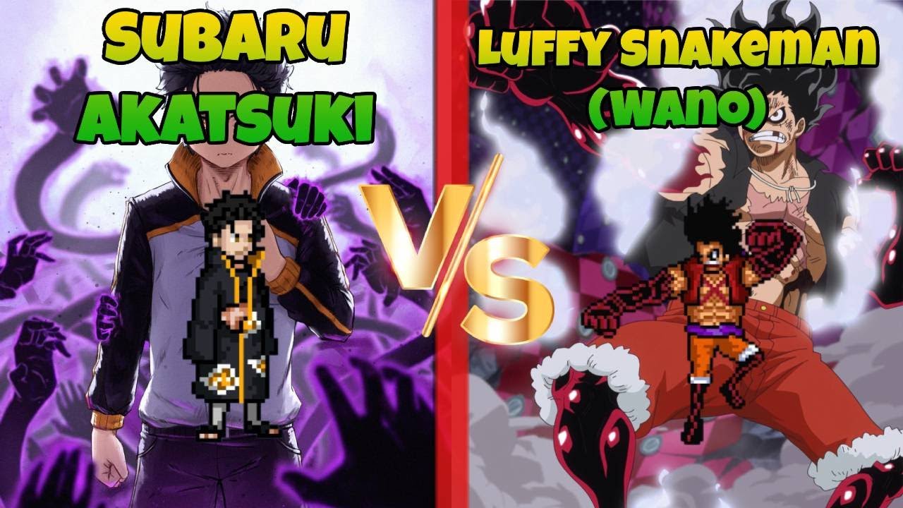 Jump Force MUGEN Subaru Akatsuki vs Luffy Snakeman Wano - YouTube
