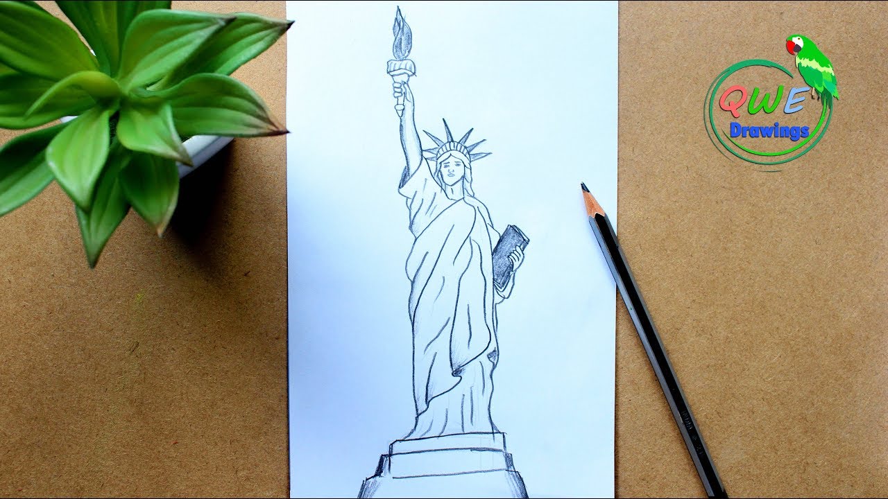 Drawing Statue of Liberty How to Draw Statue of Liberty - YouTube