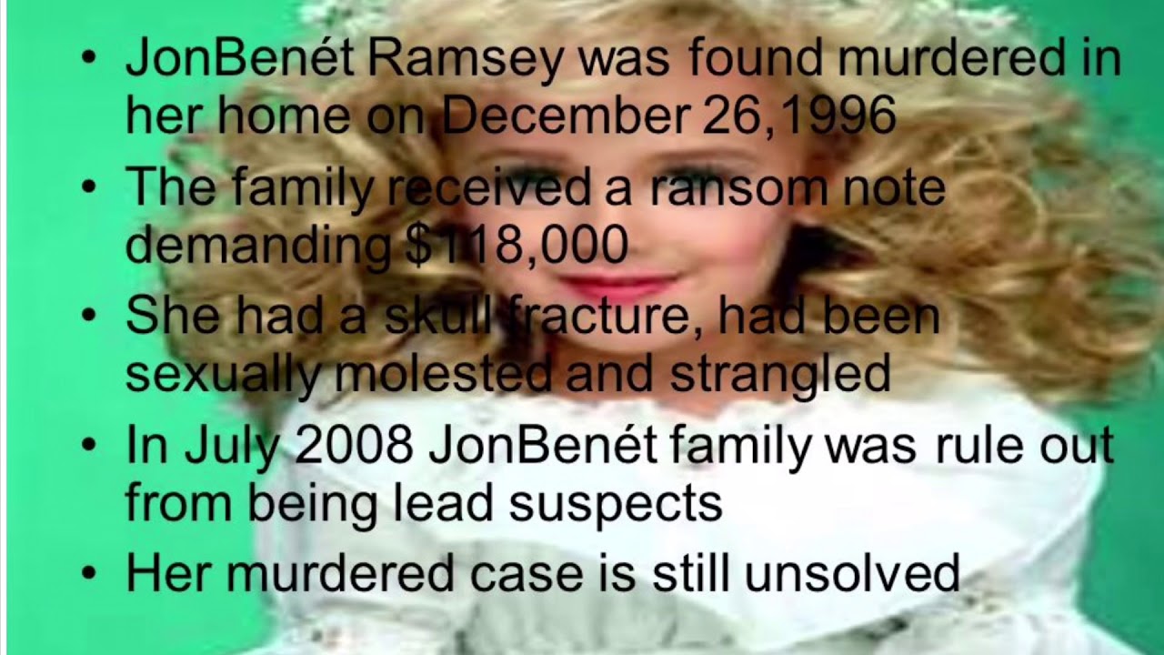 Jonbenét Ramsey-Autopsy Photos AND CRIME SCENE. - YouTube
