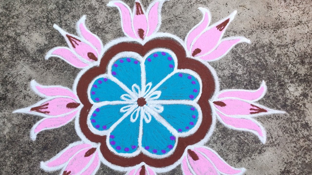 Lotus rangoli designs, lotus flower rangoli, தாமரை கோலங்கள், தாமரை பூ ...