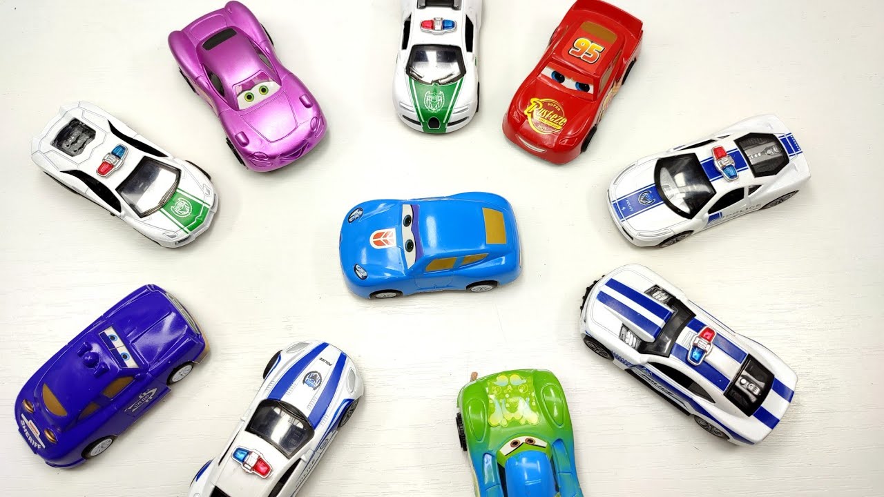 Disney Pixar cars Various and police car and miniature cars Police Car ...